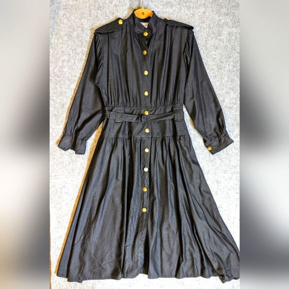 Frances Henaghan | Dresses | Vintage Frances Henaghan Silk Dress Black ...